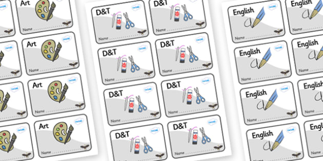 Eagle Themed Editable Book Labels