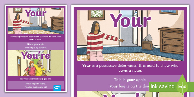 Your and You're Homophone Display Poster (teacher made)