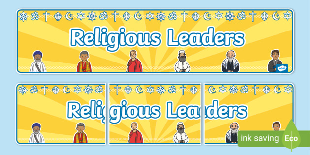 Religious Leaders Display Banner - (teacher made)