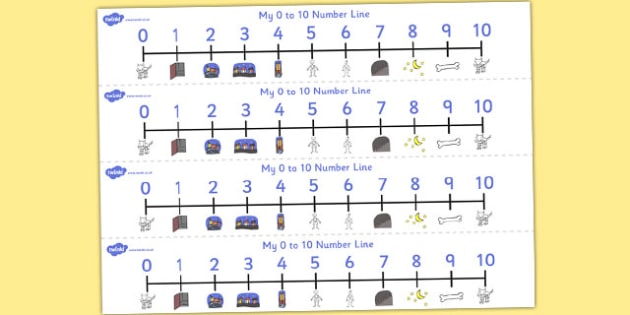 FREE! - Number Lines 0 to 10 to Support Teaching on Funny Bones - maths