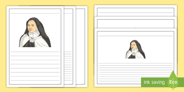 Saint Therese of Lisieux Writing Frames (teacher made)
