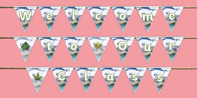 Canadian Nature Welcome to Our Class Display Bunting