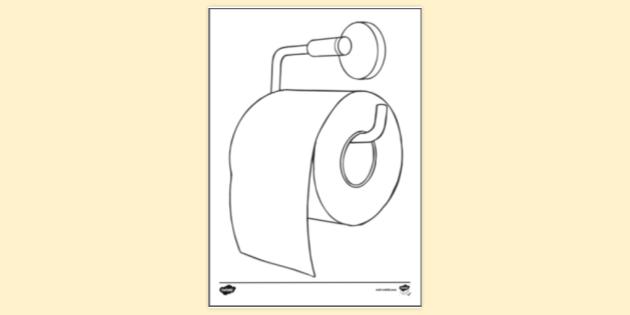 FREE! - Toilet Paper Colouring Sheet | Colouring Sheets