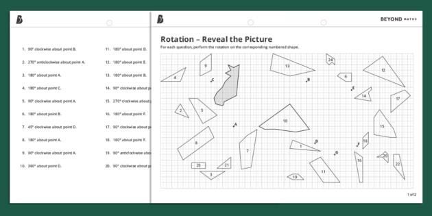 👉 Printable Rotations Worksheet (PDF) | Beyond Maths