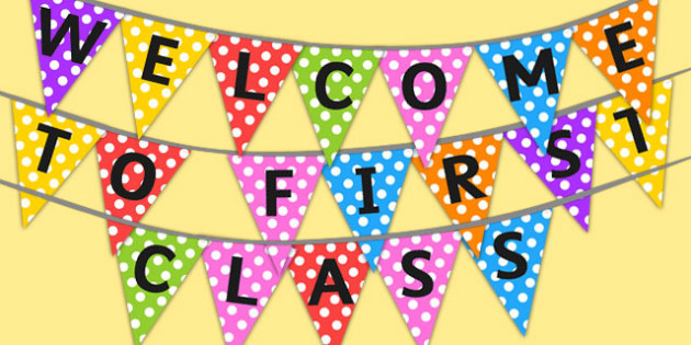 👉 Welcome to First Class Ireland Bunting (teacher made)