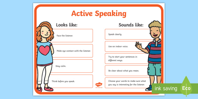 👉 Active Speaking Skills Poster (teacher made)