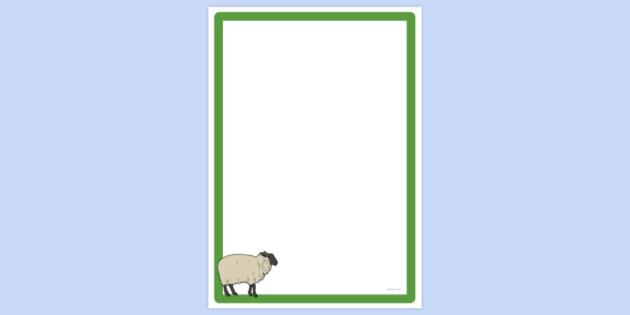 FREE! - Sheep Page Border | Page Borders | Twinkl