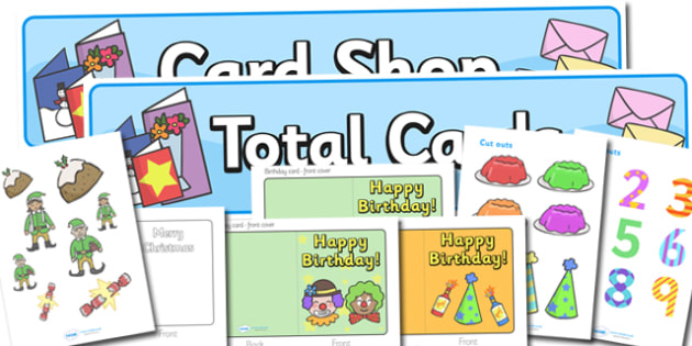 Card Shop Role Play Pack - cards, card shop, shop, making cards