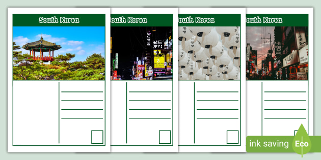 FREE! - South Korea Postcards (teacher made)