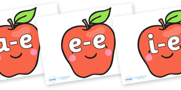 Modifying E Letters on Cute Smiley Apple
