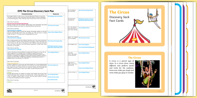 EYFS The Circus Discovery Sack (teacher made)