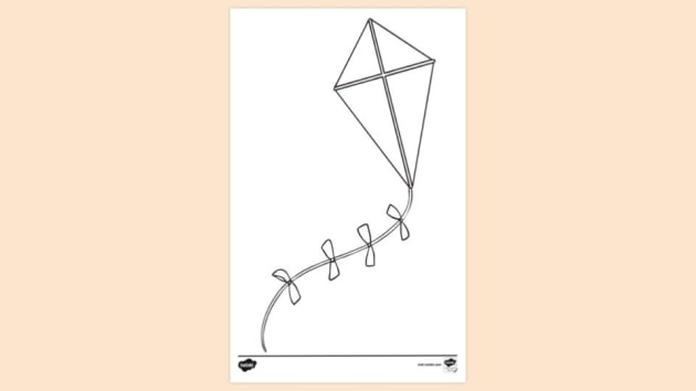 FREE! - Kite Flying Colouring Sheet | Colouring Sheets