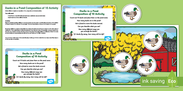 👉 Ducks in a Pond Composition of 10 Activity