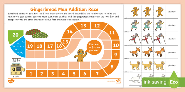 The Gingerbread Man Race Board Game (teacher made)