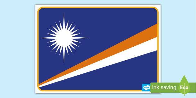 FREE! - Marshall Islands Flag Poster | Twinkl Flags