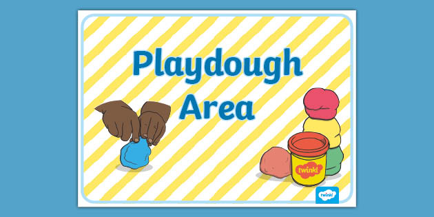 👉 * NEW * Playdough Area Sign