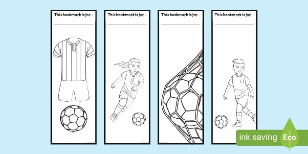 FREE! - Printable Football Bookmarks to Colour - Primary Resources