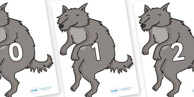 Numbers 0-31 on Wolves- 0-31, foundation stage numeracy, Number recognition