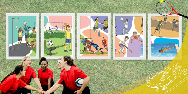 PE School Sports Hallway Posters Pack | Twinkl Art Gallery