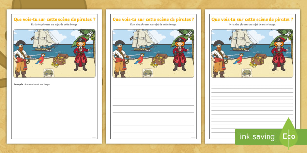 Supports imagés pour la production d'écrits : Les pirates