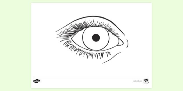 Iris Colouring Page | Eye Colouring