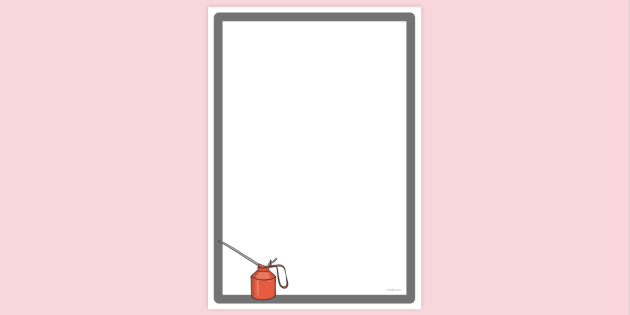 FREE! - Oil Can Page Border (Teacher-Made)
