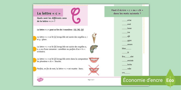 La lettre "c" (teacher made)