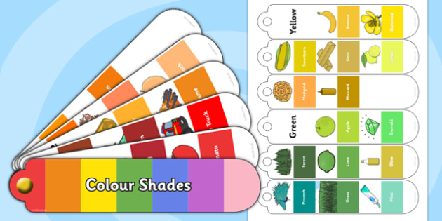Colour Shades Fan Book - colour shades, colour, shades, colour wheel ...