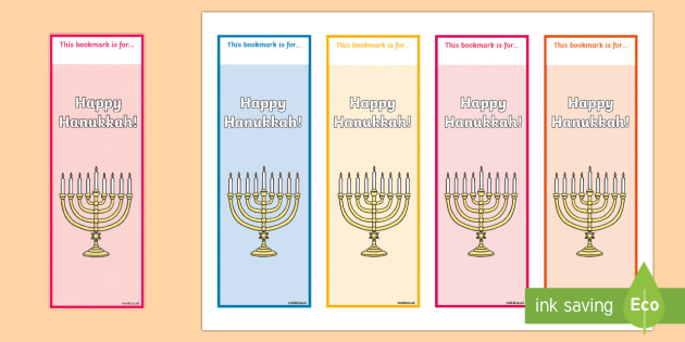 Hanukkah Themed Bookmarks (teacher made)