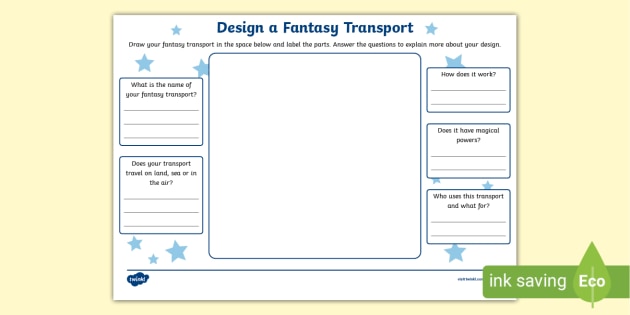 Design a Fantasy Transport Writing Frame (teacher made)
