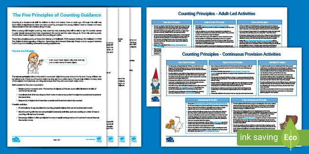 EYFS Five Principles of Counting - Activity Ideas Pack EYFS Five Principles of Counting - Activity Ideas Pack