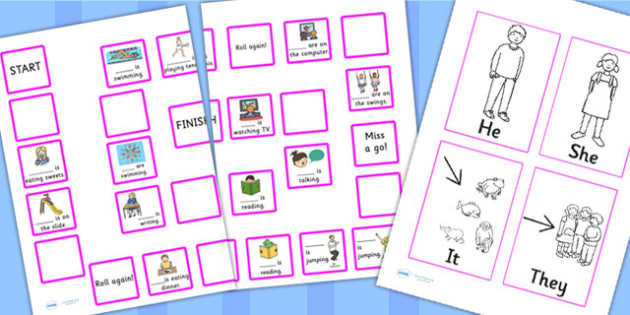 He, She, They And It Board Game - SEN, SEN games, visual aids