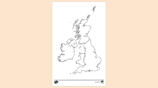 FREE! - UK Map Colouring Sheet - Primary Resources