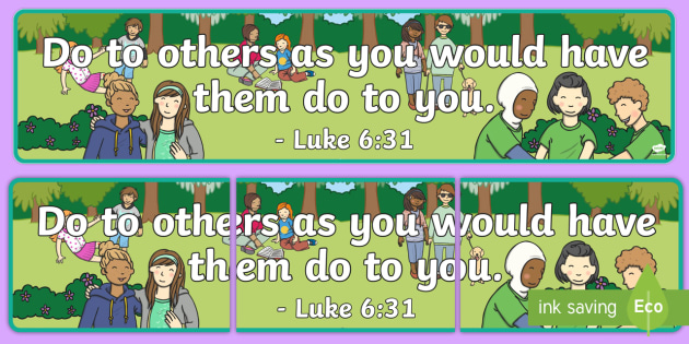 Luke 6:31 Memory Verse Banner (teacher made)