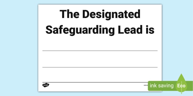Designated Safeguarding Lead Information Poster