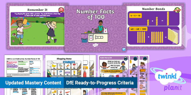 Year 2 Recall and Use Number Facts PlanIt Maths Lesson 3