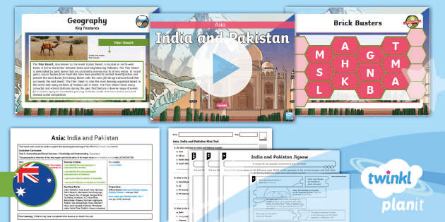 Year 6 HASS Geography Asia Lesson 4 India and Pakistan