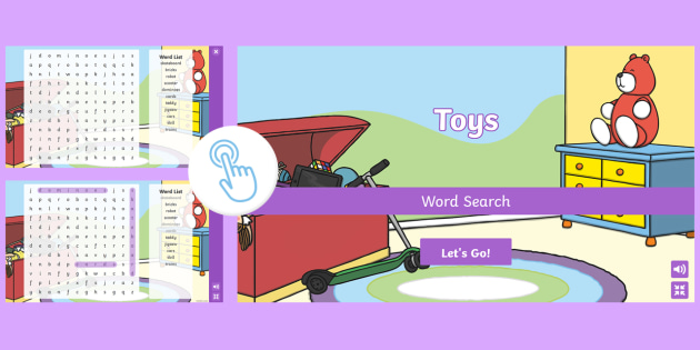 Interactive Toys Word Search | Primary Resources