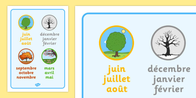 FREE! - Months of the Year Word Mat French (teacher made)