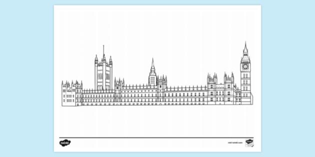 Parliament Colouring | Colouring Sheets