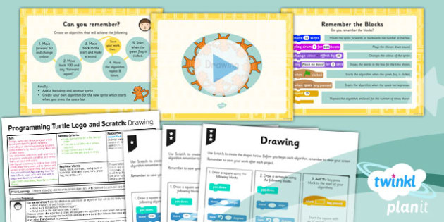 Computing: Programming Turtle logo and Scratch: Drawing Year 3 Lesson ...