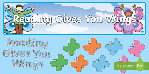 KS1 Reading Gives You Wings Display Pack (teacher made)