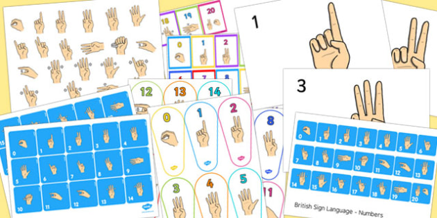 0-20 British Sign Language Resource Pack (Signer's View)