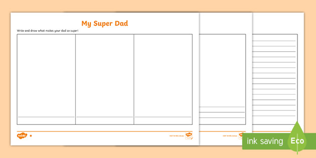 Father's Day Description Differentiated Writing Template