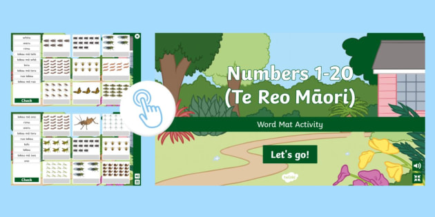 Te Reo Māori: Ngā Tau/Numbers 1-20 Interactive Word Mat Activity