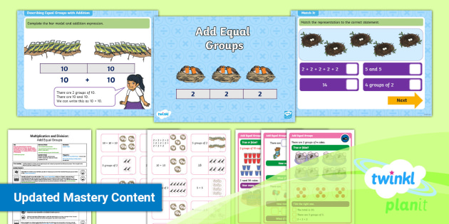 👉 Year 1 Add Equal Groups Multiplication PlanIt Maths Arrays