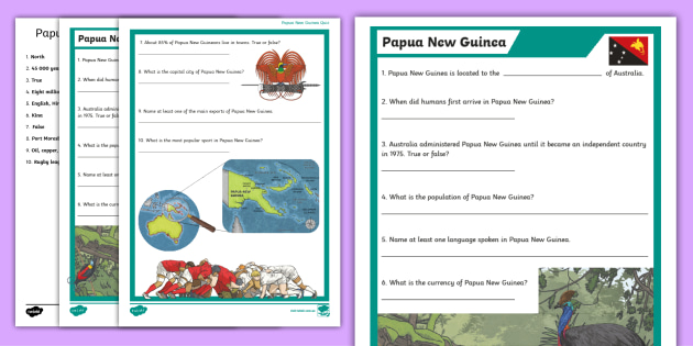 Crash Course Podcast Papua New Guinea Quiz (teacher made)