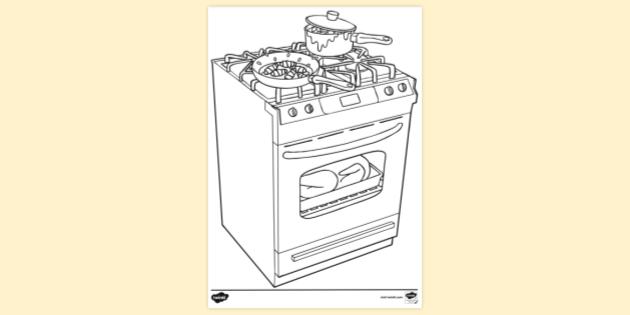 FREE! - Cooking Left Unattended | Colouring Sheets