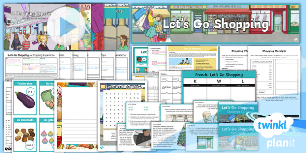 To go shopping in French - Let's Go Shopping KS2 Unit Pack