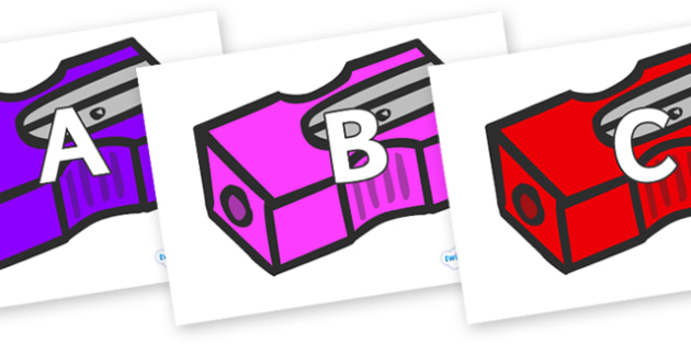 FREE! - A-Z Alphabet on Pencil Sharpeners (teacher made)